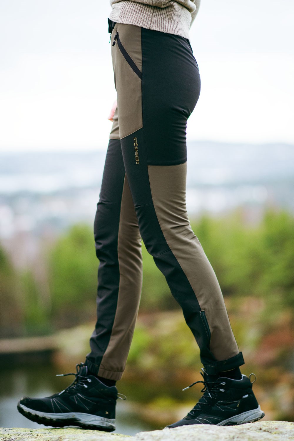 Vestreim softshell turbukse dame - sort / beige | Stormberg