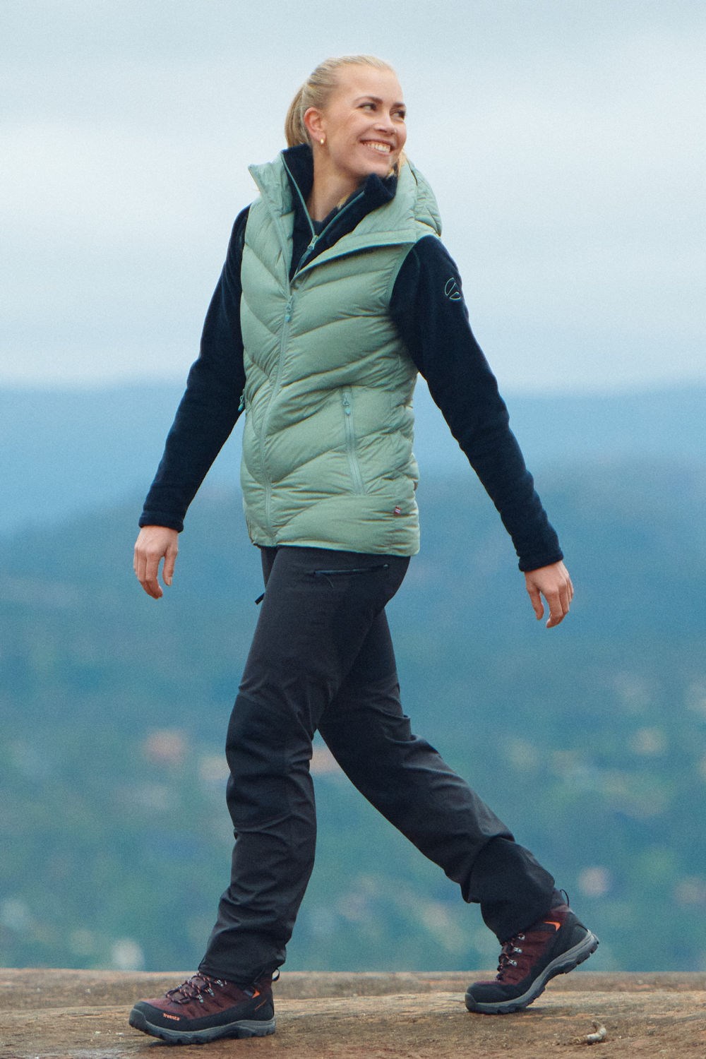 Finse resirkulert skallbukse m/ korte ben dame - sort | Stormberg