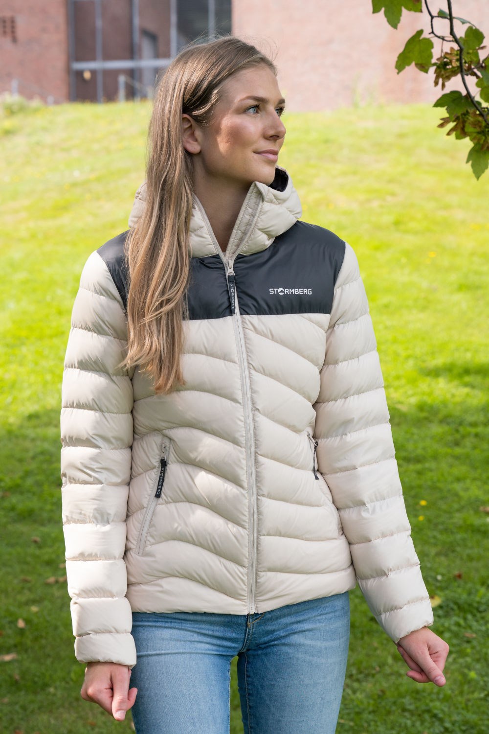 Nordkapp tofarget dunjakke dame - hvit/grå | Stormberg