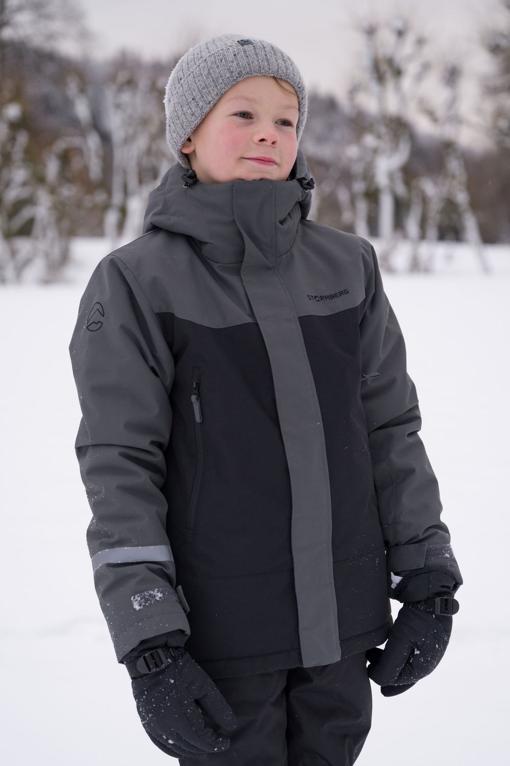Geilo vattert jakke barn 8-14 - sort / grå | Stormberg
