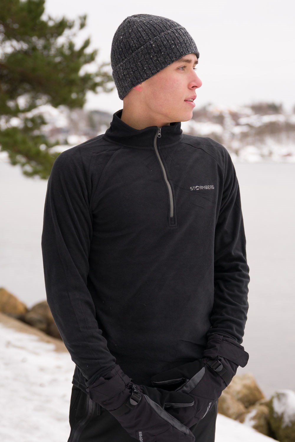 Marka fleecegenser herre - sort | Stormberg