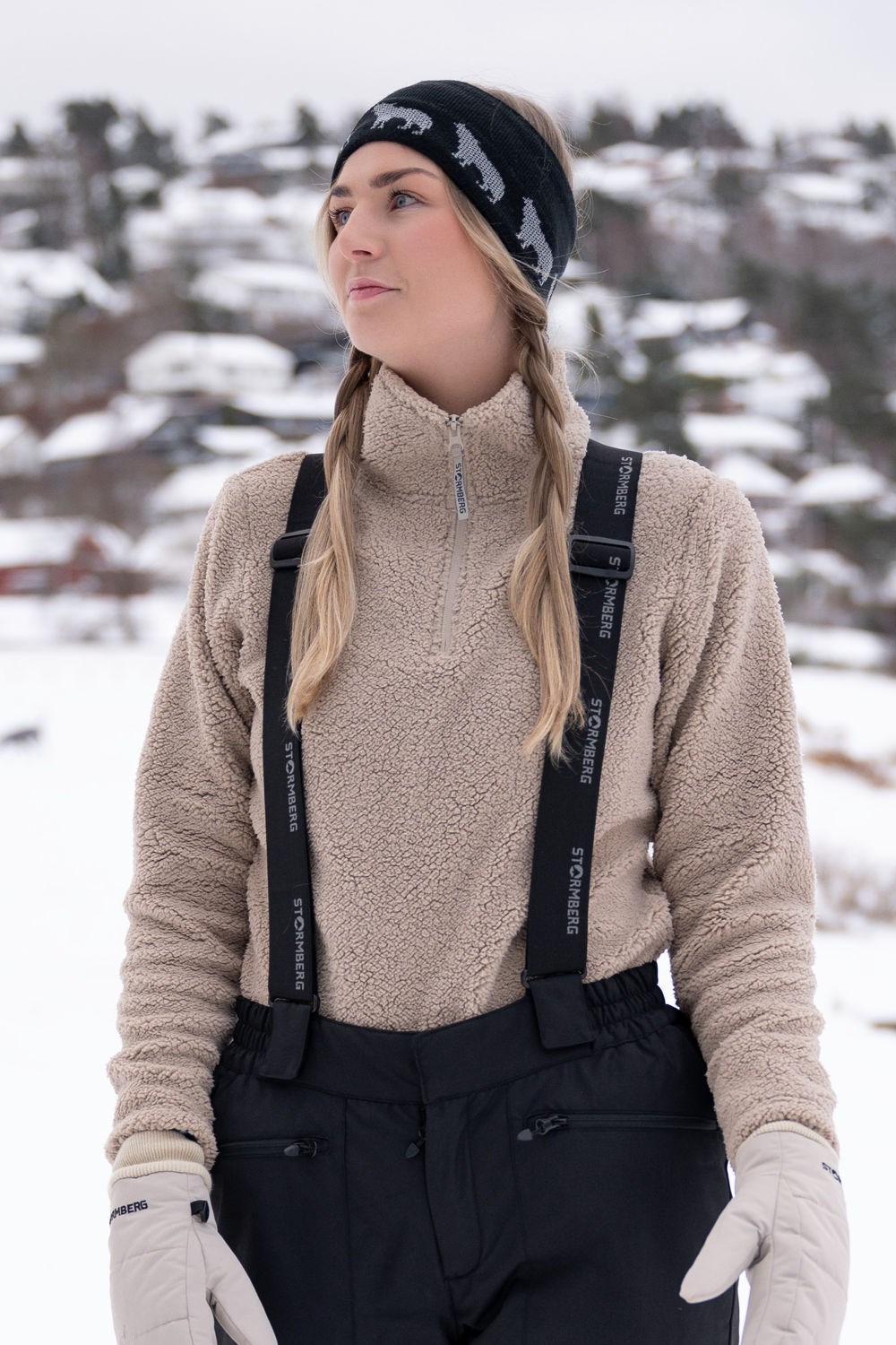 Hamar sherpa Half Zip genser til dame - beige | Stormberg